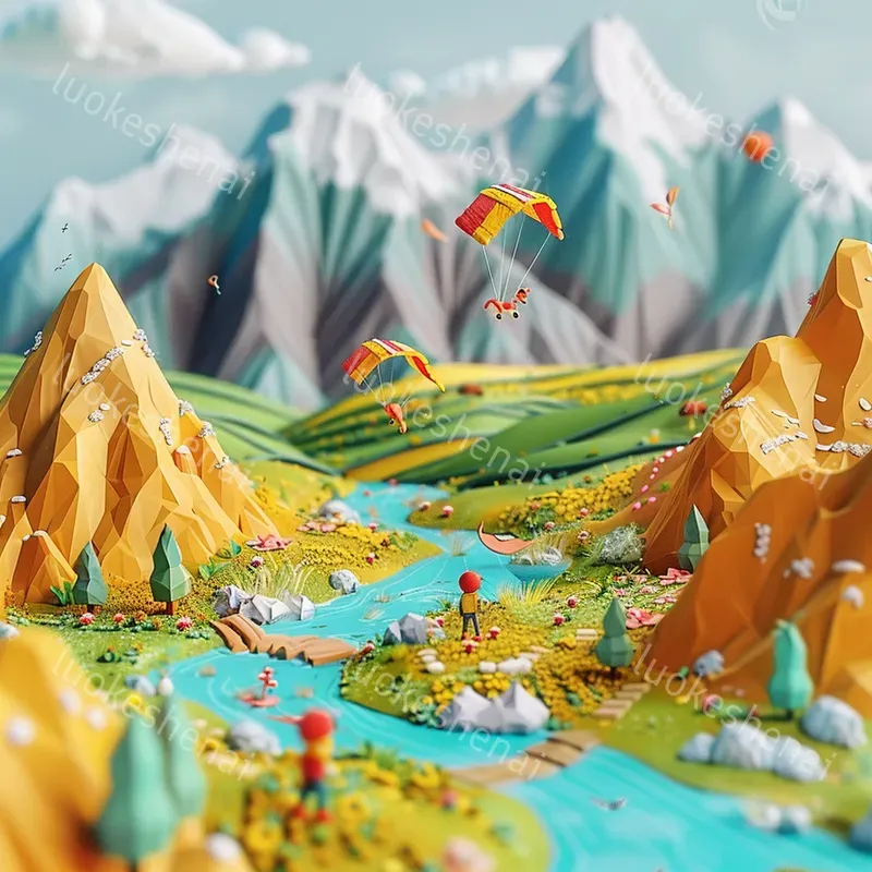 Miniature Landscape Clay Animation Art Midjourney Prompt | PromptBase