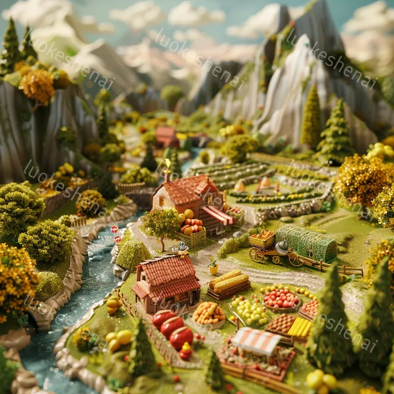 Miniature Landscape Clay Animation Art Midjourney Prompt | PromptBase