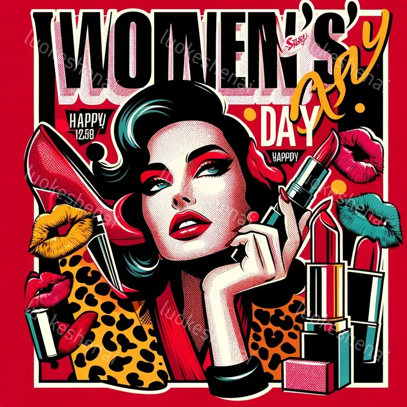 Womens Day Pop Art Style Designs DALL·E Prompt | PromptBase