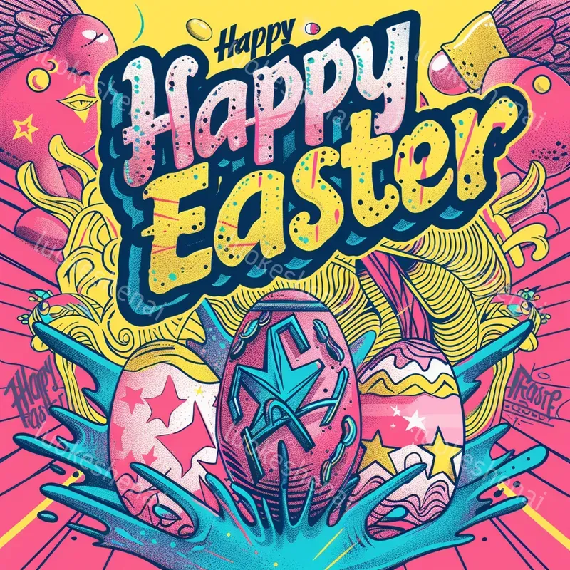 Easter Funny Fantasy Poster Artisans Midjourney Prompt | PromptBase