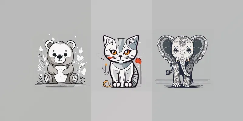 Line Cute Animals Generator App | PromptBase