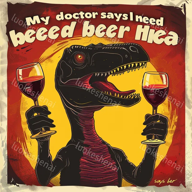 Animals Addicted To Drinks Posters Midjourney Prompt | PromptBase