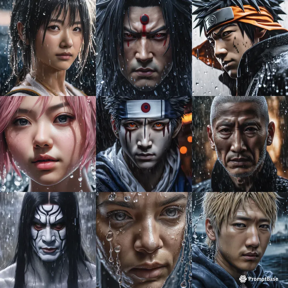 Naruto Character Portraits Realistic Stable Diffusion Prompt | PromptBase