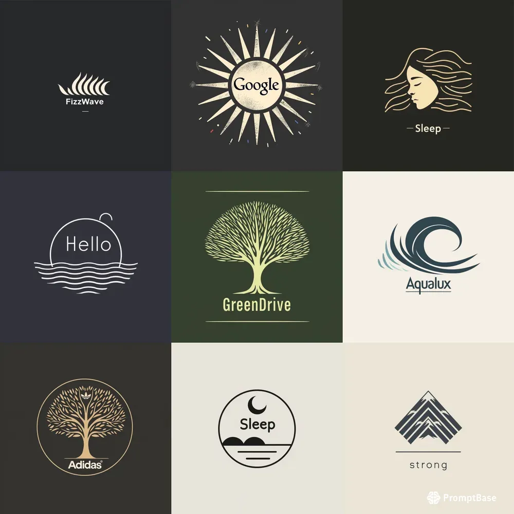 Minimalistic Text Logos Midjourney Prompt | PromptBase