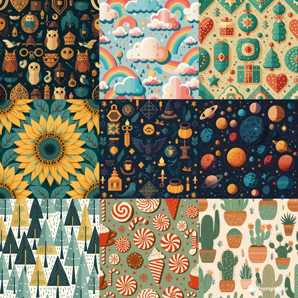 Scrapbook Wrapping Paper Designs Midjourney Prompt | PromptBase