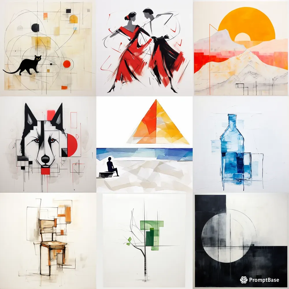 Modern Abstract Style Paintings Midjourney Prompt | PromptBase
