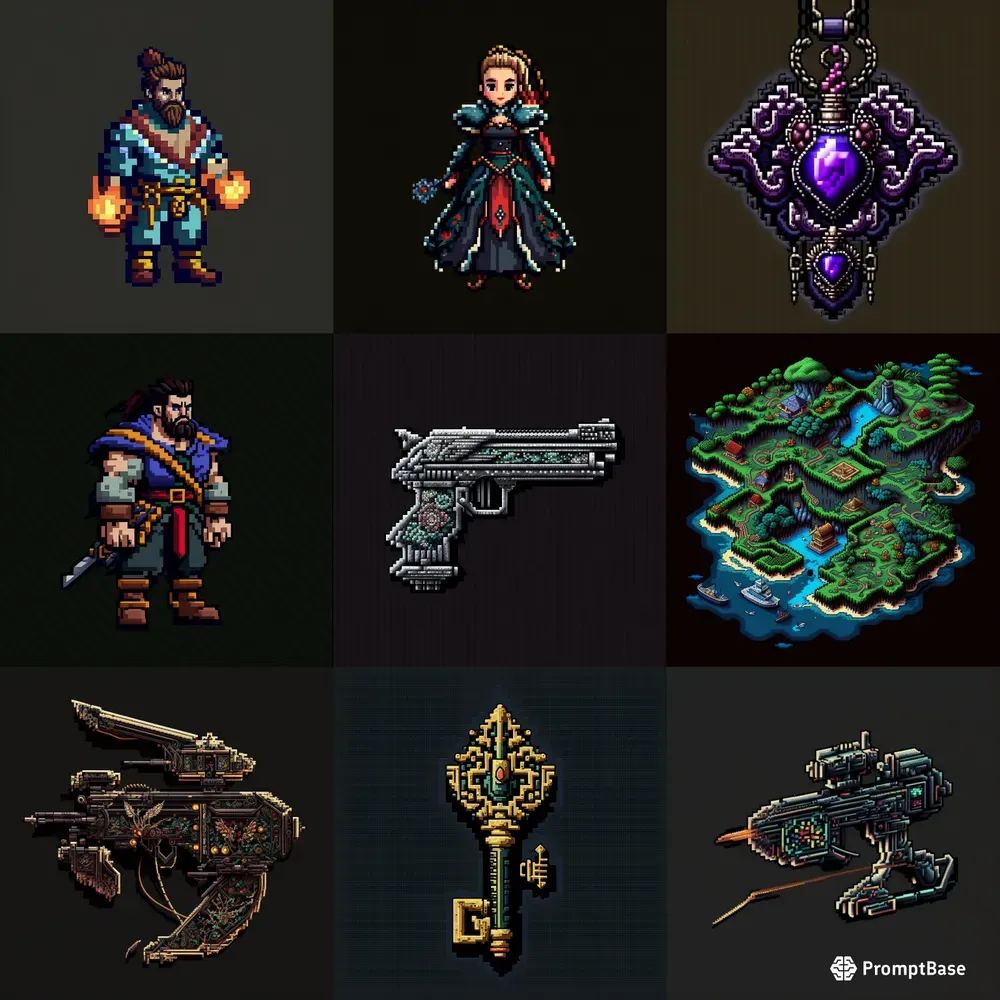 16-bit Pixel Art Midjourney Prompt | PromptBase