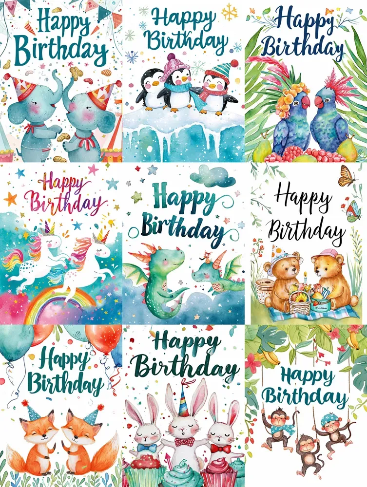 Premium Birthday Cards Midjourney Prompt | PromptBase