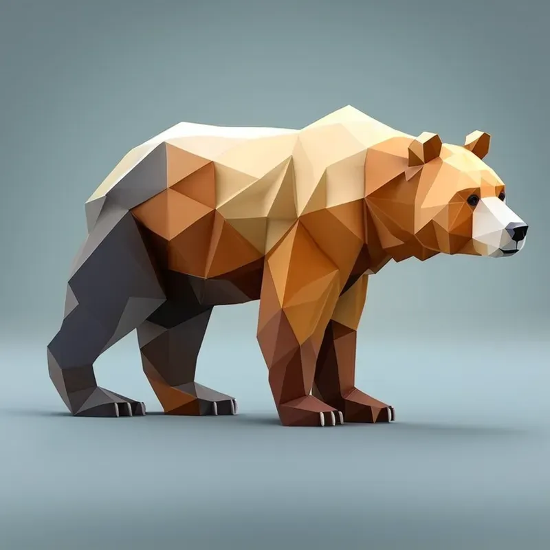 3D Polygon Design Animals Midjourney Prompt | PromptBase