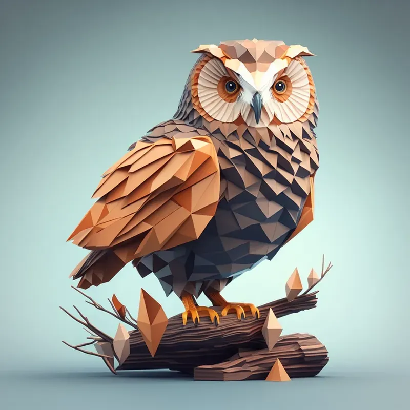 3D Polygon Design Animals Midjourney Prompt | PromptBase