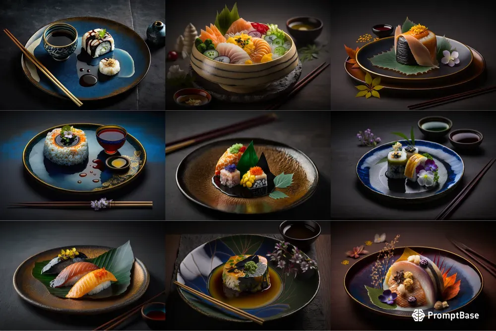 Authentic Japanese Sushi Midjourney Prompt | PromptBase