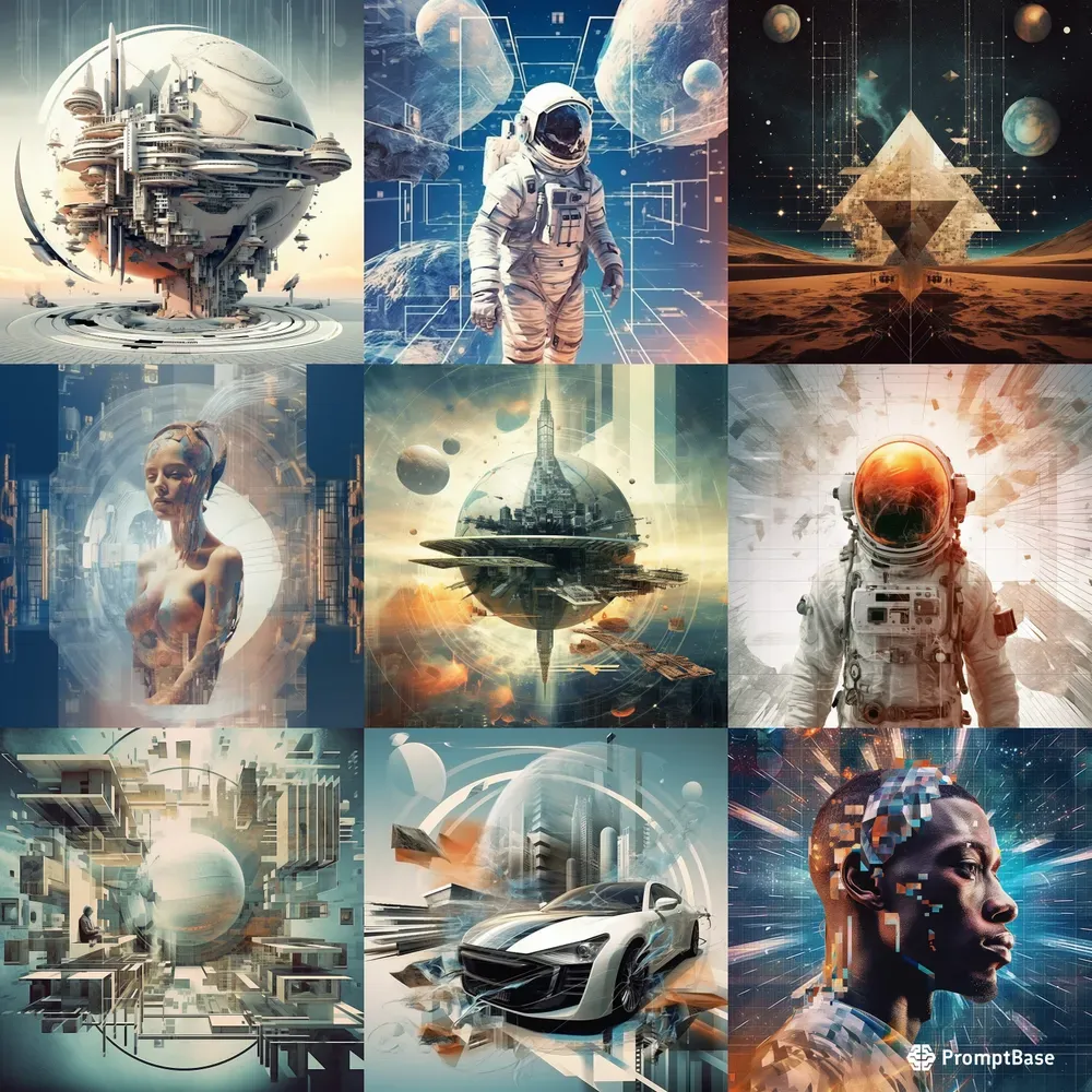 Enter The Fourth Dimension Collages Midjourney Prompt | PromptBase