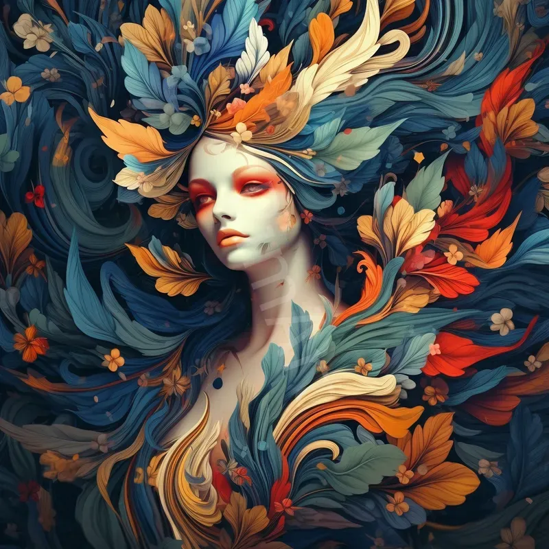 Abstract Elemental Portraits Midjourney Prompt | PromptBase