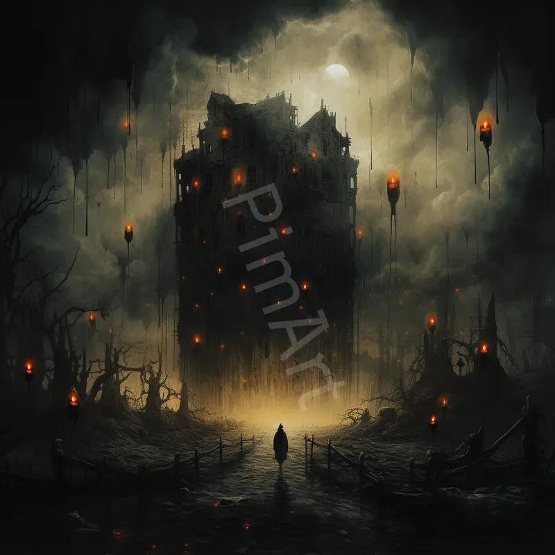 Haunting Surreal Horror Art Midjourney Prompt | PromptBase