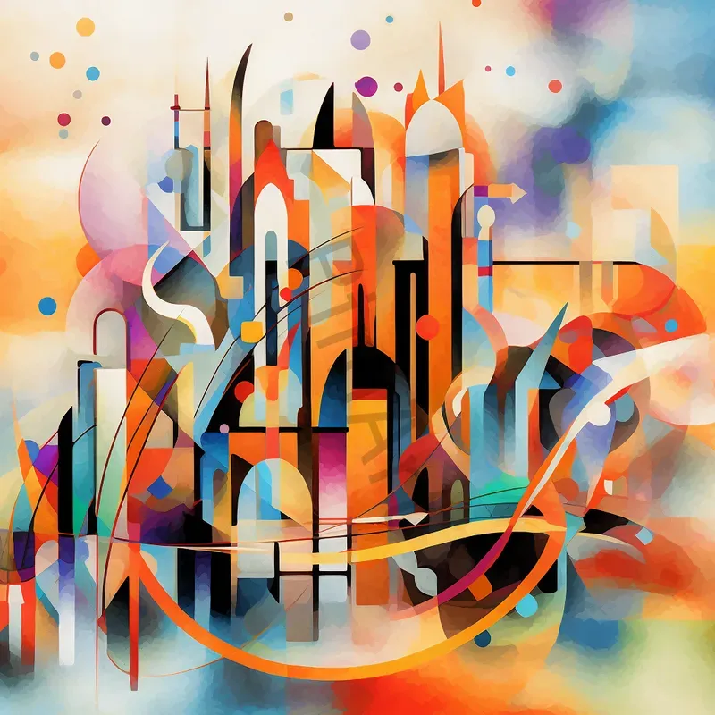 Extremely Abstract Geometric Art Midjourney Prompt | PromptBase