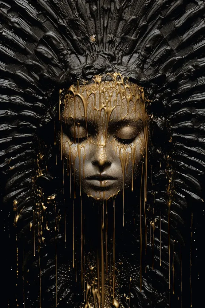 Alien Liquid Portraits Midjourney Prompt | PromptBase