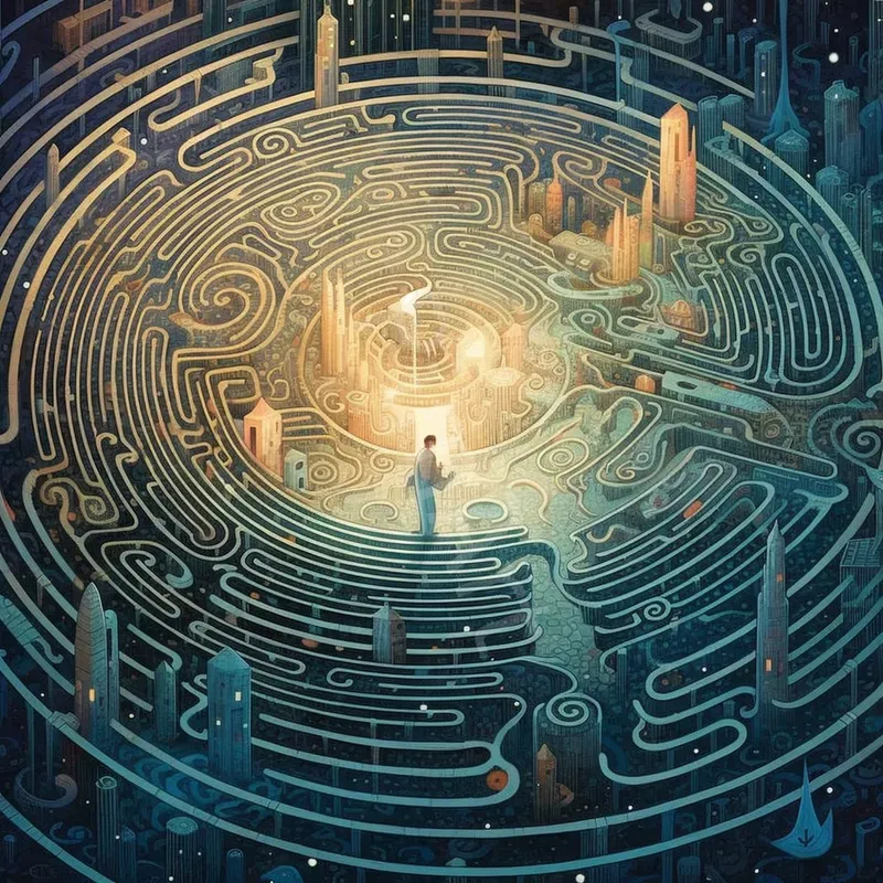 Thematic Labyrinth Art Midjourney Prompt | PromptBase