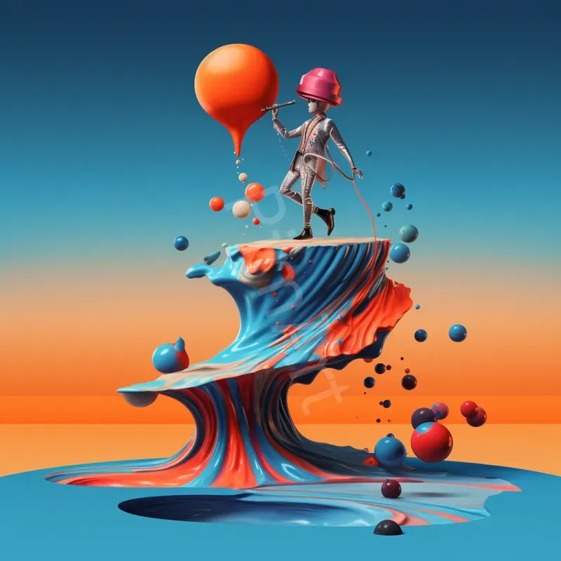 Funny Weird Abstract Art Midjourney Prompt | PromptBase