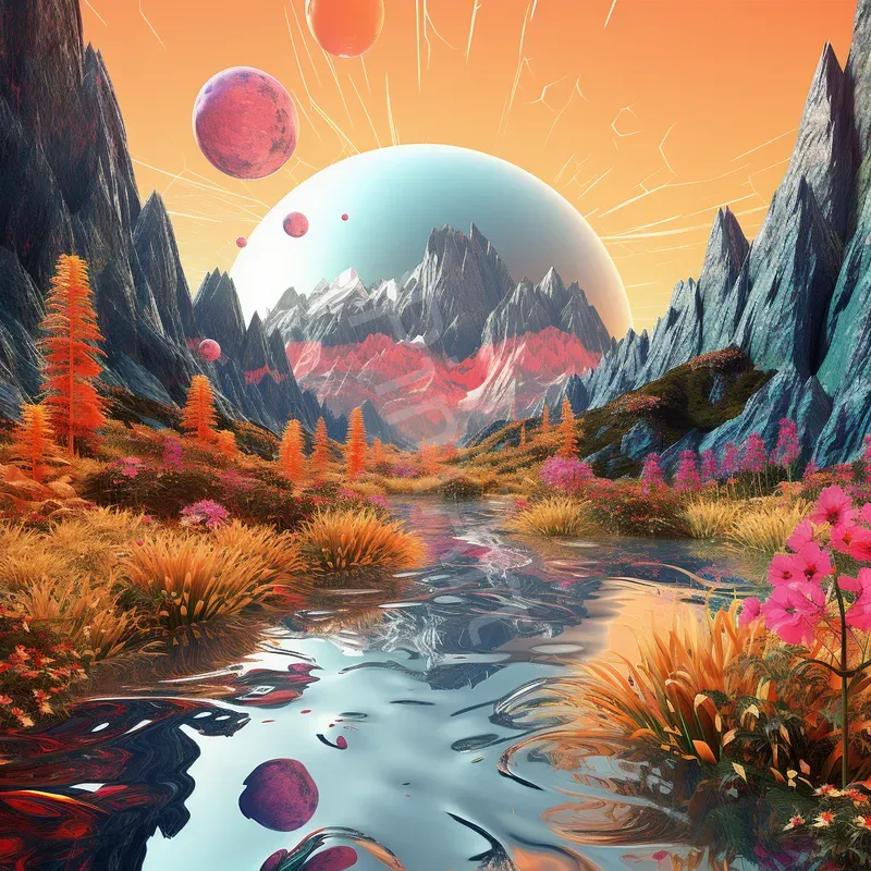 Chaotic Nature Art Midjourney Prompt | PromptBase