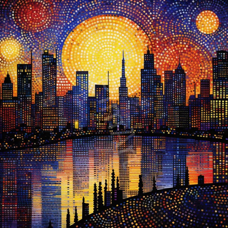 Abstract Dot Art Midjourney Prompt | PromptBase