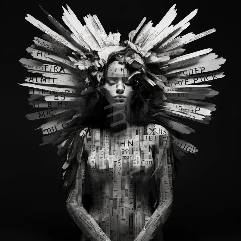 Collaborative Textual Art Midjourney Prompt | PromptBase