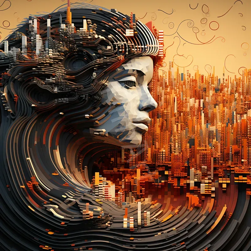 Abstract Digitalized Art Midjourney Prompt | PromptBase