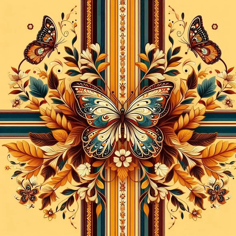 Folklore Fusion Pattern Illustrations DALL·E Prompt | PromptBase