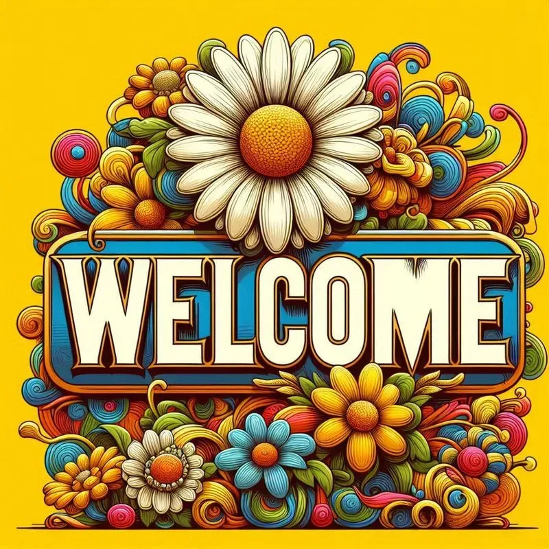 Cheerful Signs Made Of Blooming Flowers DALL·E Prompt | PromptBase