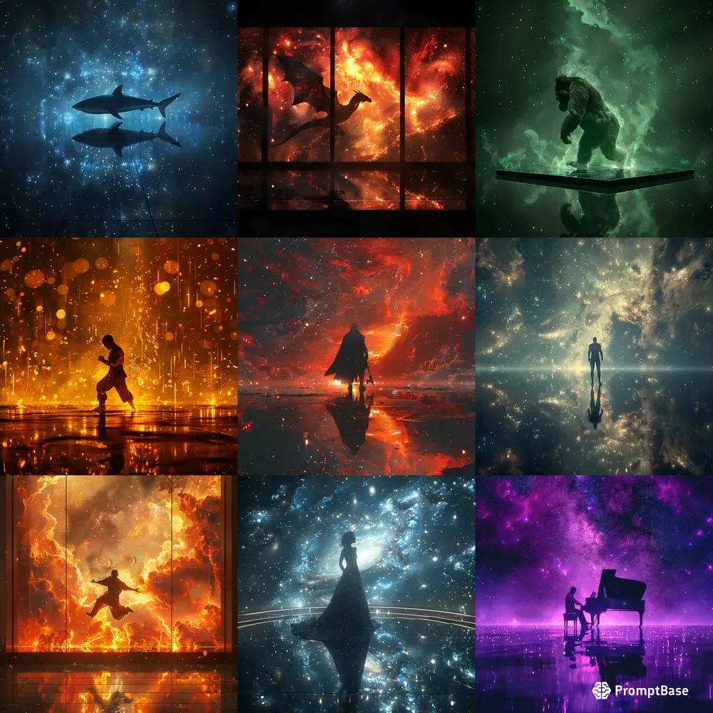 Infinite Silhouette Art Midjourney Prompt | PromptBase