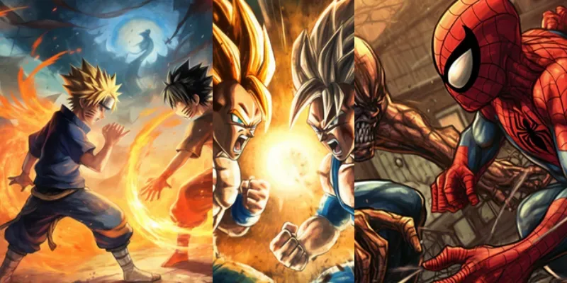 Anime Fights Background Midjourney Prompt | PromptBase