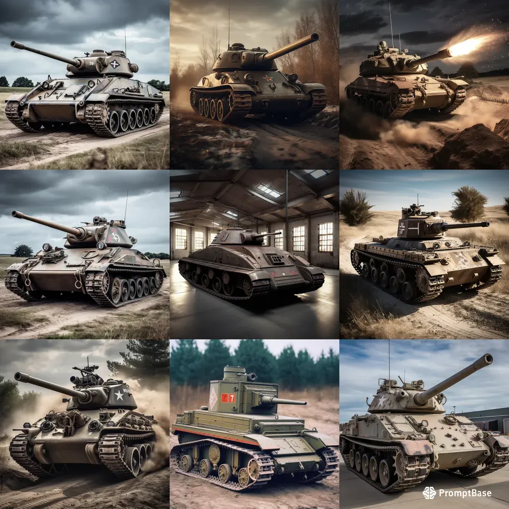 Real Tank Models With Effect Midjourney Prompt | PromptBase