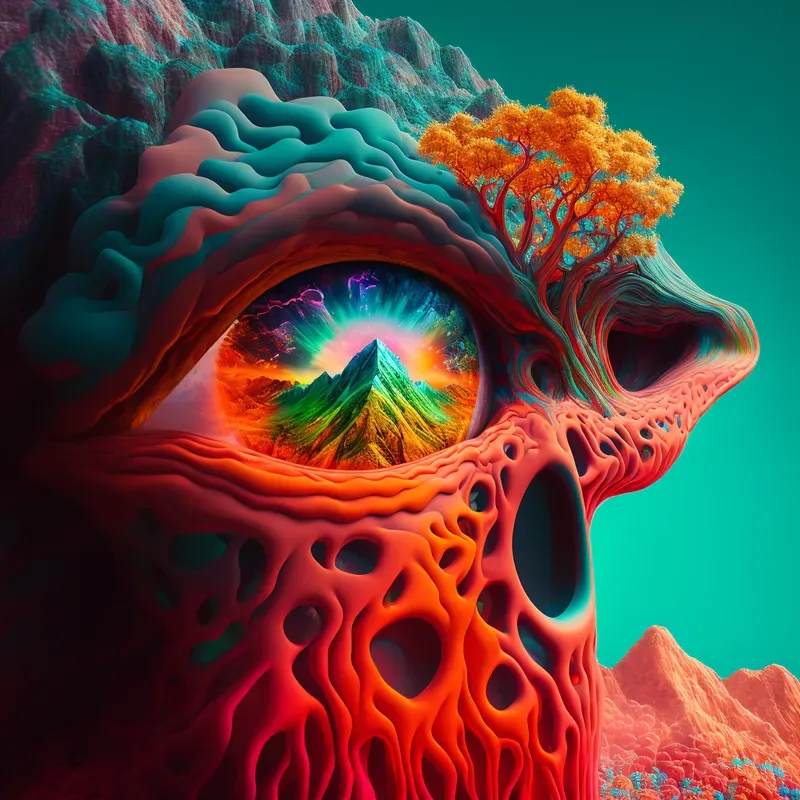 Magical Psychedelic Planet Wallpapers Midjourney Prompt | PromptBase