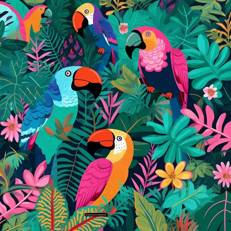 Tropical Patterns Midjourney Prompt | PromptBase