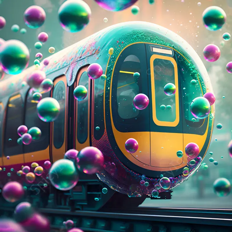 Beautiful Abstract Train Carts Midjourney Prompt | PromptBase