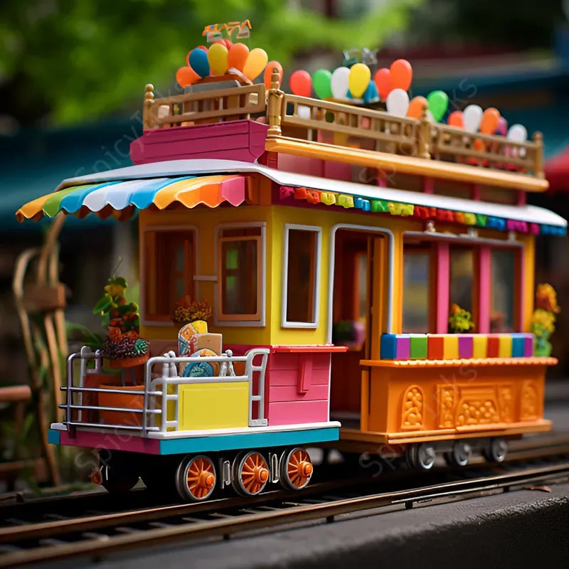 Beautiful Abstract Train Carts Midjourney Prompt | PromptBase