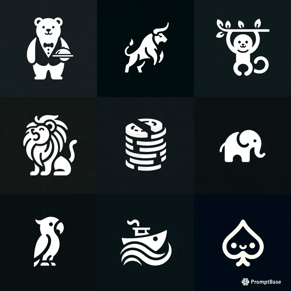 Simple Modern Monochrome Logos DALL·E Prompt | PromptBase