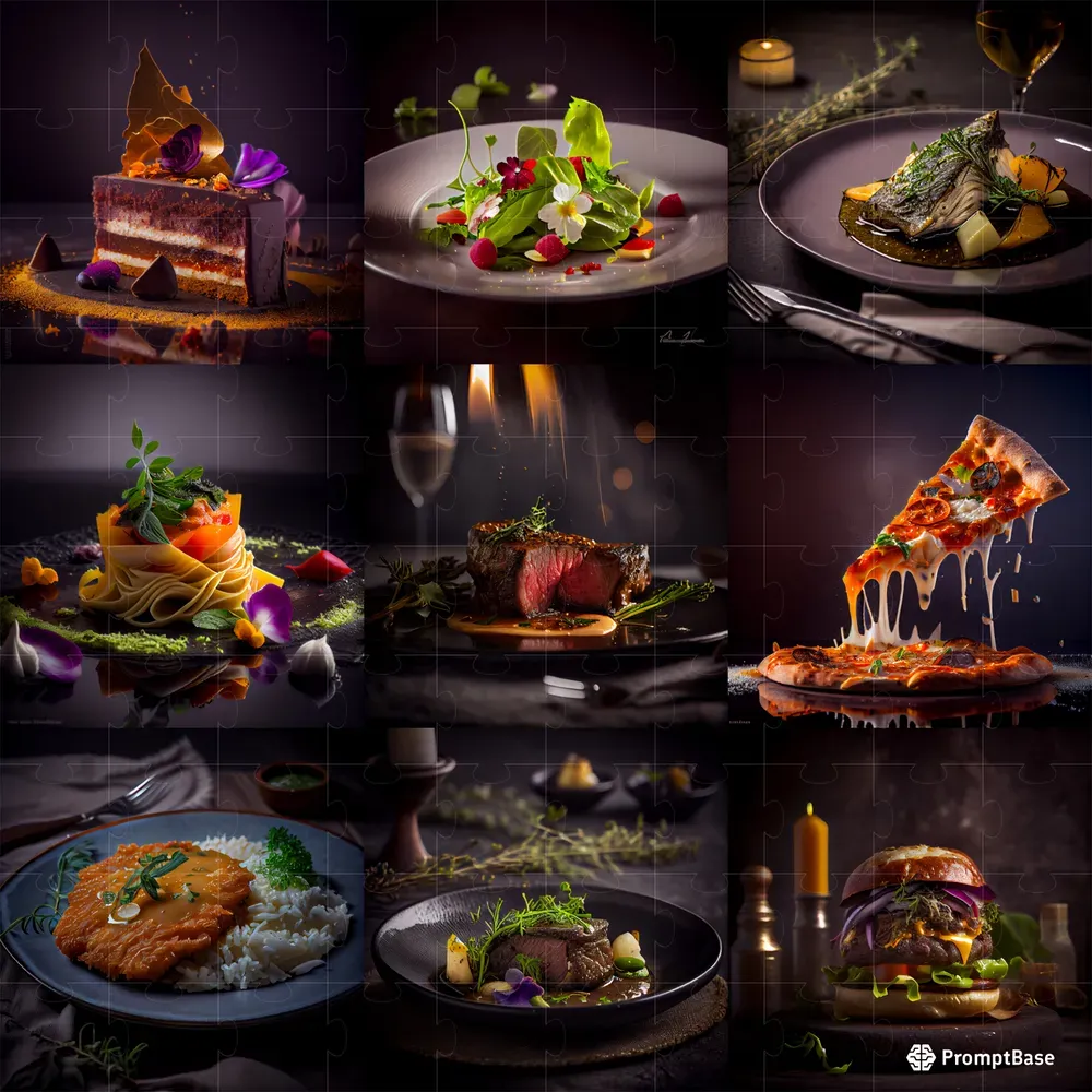 Fine Dining Food Photographs Midjourney Prompt | PromptBase