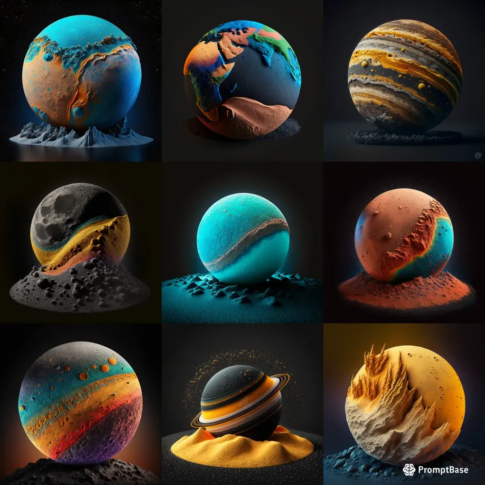 Planets Of The Solar System Midjourney Prompt | PromptBase