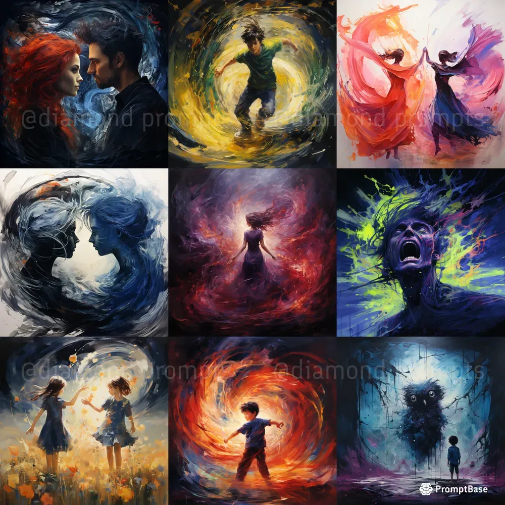 Swirl Portraits Midjourney Prompt | PromptBase