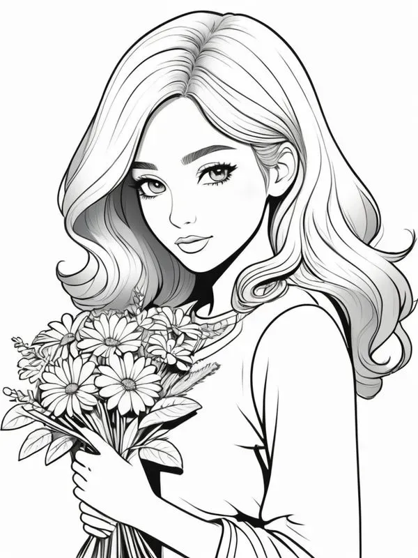 Fashion Coloring Books For Girls Leonardo Ai Prompt | PromptBase