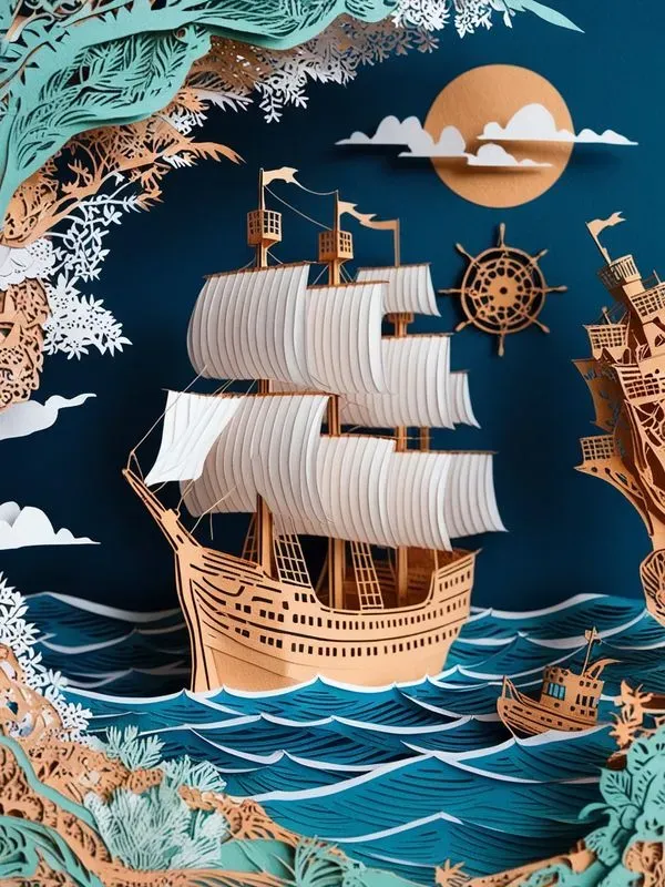 Papercut Art Images Leonardo Ai Prompt | PromptBase