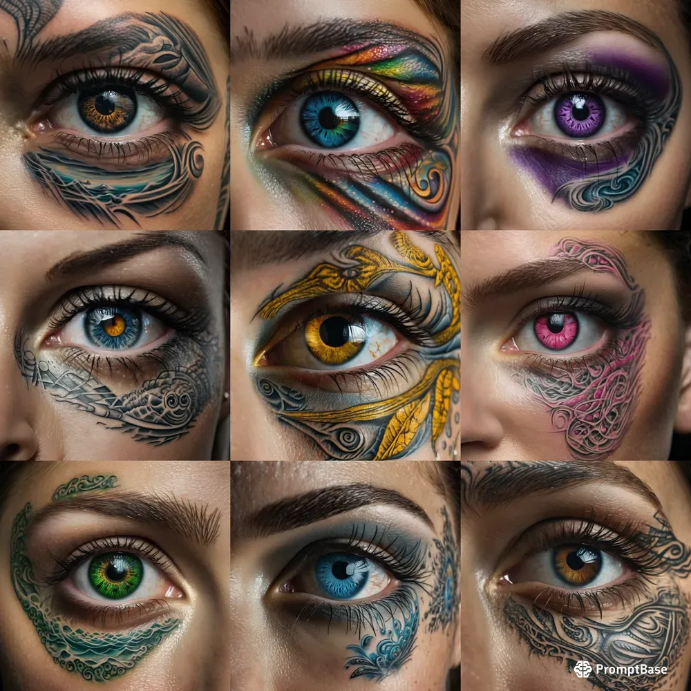 Tattoos Around Eyes Stable Diffusion Prompt | PromptBase