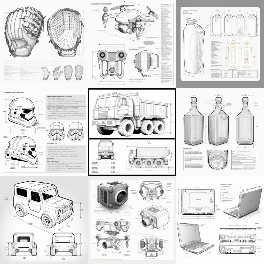 Technical Illustrations And Patent Drawings Midjourney Prompt | PromptBase