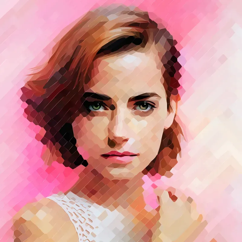 Celebrity Pixel Art Portraits Midjourney Prompt | PromptBase