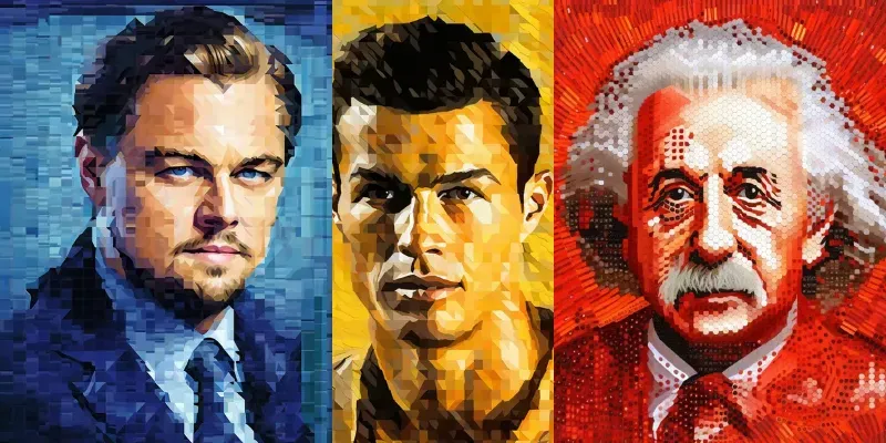 Celebrity Pixel Art Portraits Midjourney Prompt | PromptBase