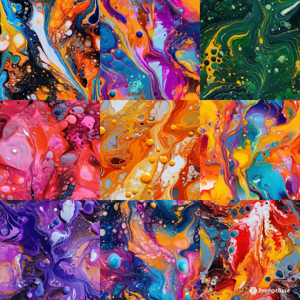 Abstract Acrylic Pour Paintings Liquids HD Midjourney Prompt | PromptBase