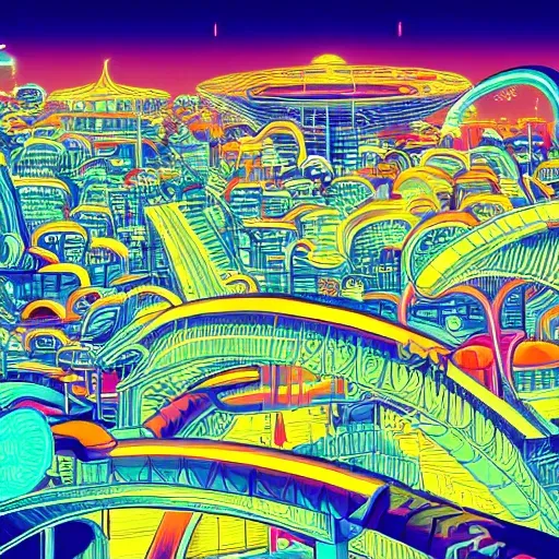 Psychedelic Japanese Cities Prompt | PromptBase