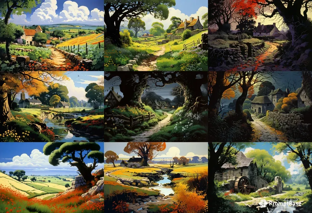 Old School RPG Fantasy Farmland Midjourney Prompt | PromptBase