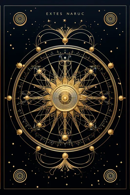 Celestial Geometry Minimalist Artistry Midjourney Prompt | PromptBase