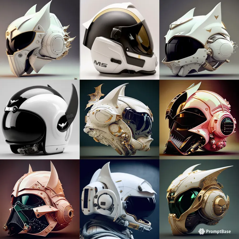 Future Tech Helmets Midjourney Prompt | PromptBase